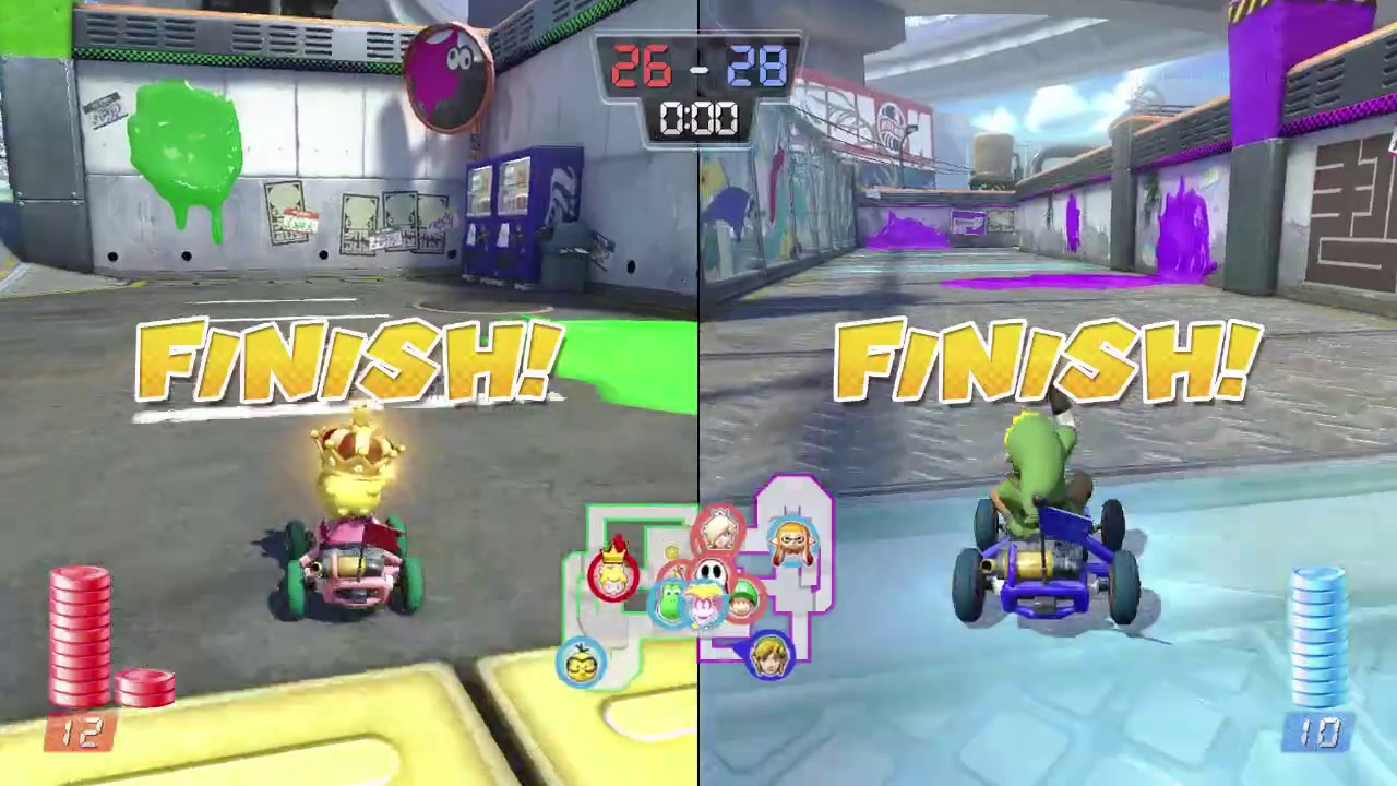 Super Mario Kart Multiplayer Coin Runners Battle - YouTube