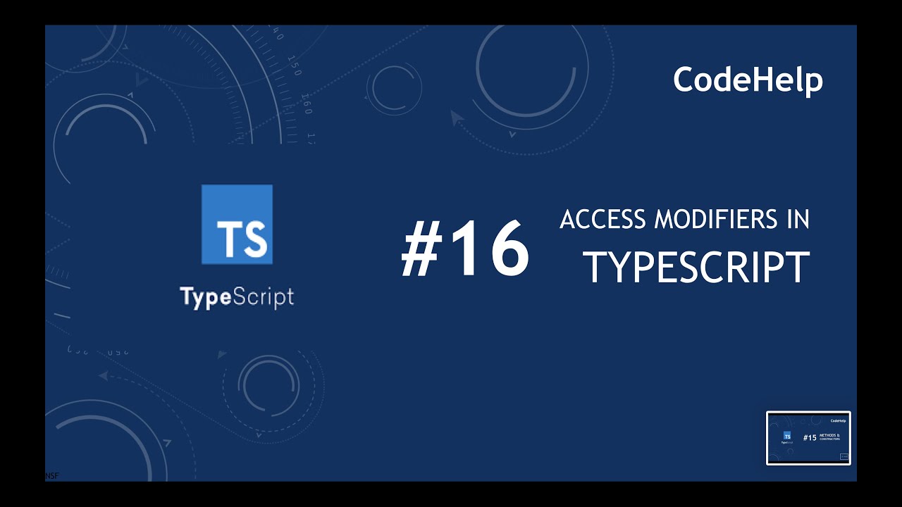 Typescript 16 Access Modifiers In Typescript Youtube