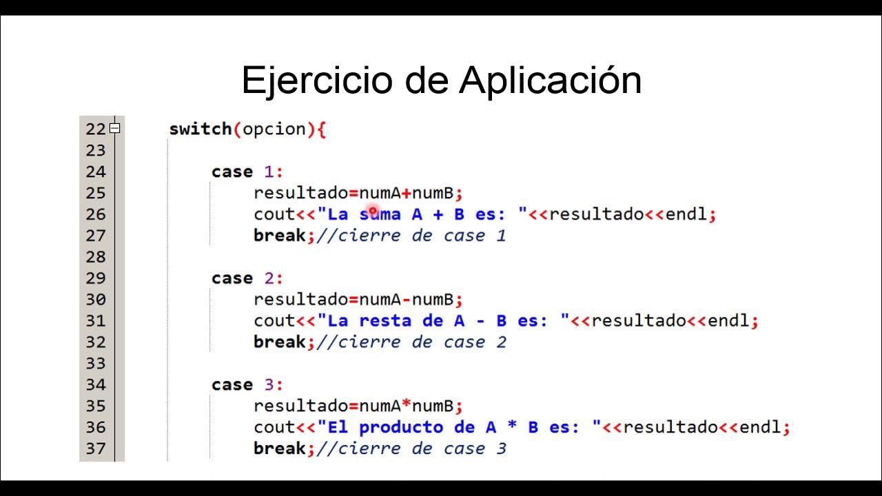 PAL404 | Sesión 06 - Estructura de Selección Múltiple «Switch-Case ...