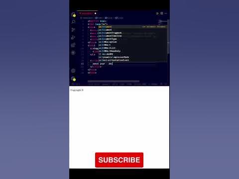 Automatically Update Current Year Using JavaScript 🤩😍🥰 | Add Dynamic Date #shorts #youtubeshorts ...
