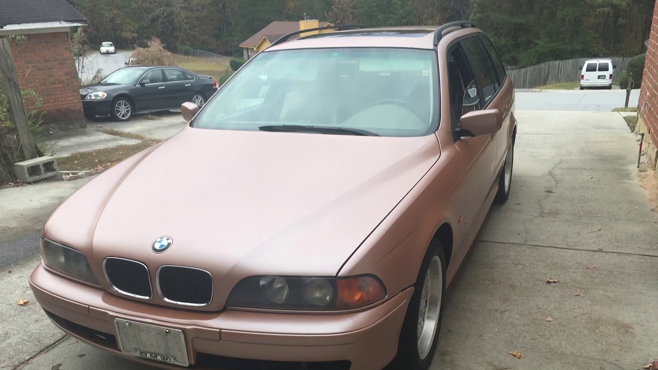 1999 bmw 528i touring 3m satin caramel luster wrap - YouTube