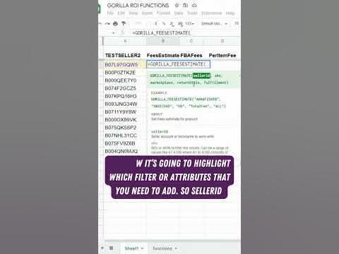 Gorilla ROI GORILLA_FEESESTIMATE() - YouTube