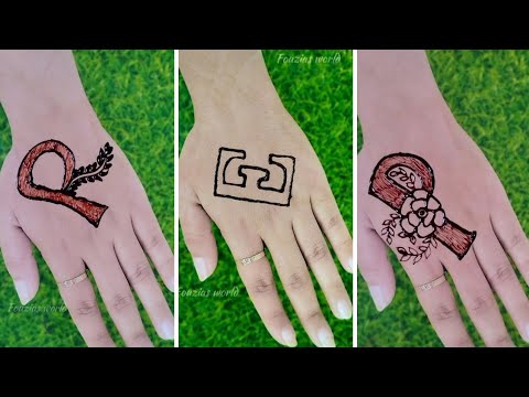 Simple alphabet mehndi designs||beautiful alphabet mehndi designs # ...