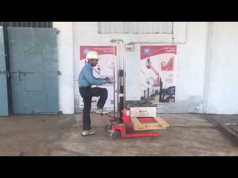 demo of Manual stacker for loading in truck or stacking in racks by ...