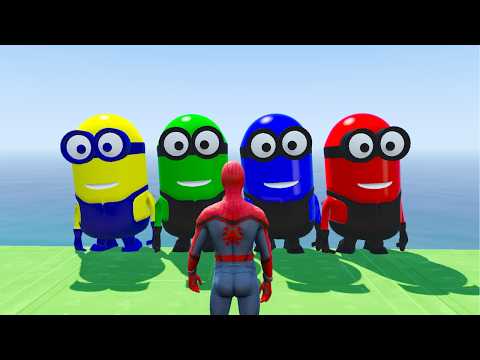 GTA 5 Spiderman VS Red Minion Epic Ragdolls & Fails #15