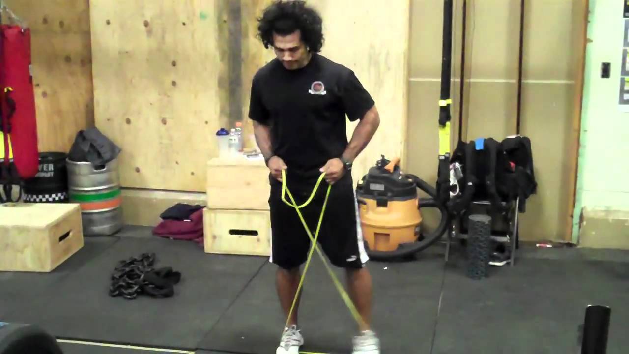 Exercise Index: X-Band Lateral Walk Straight Legs - YouTube