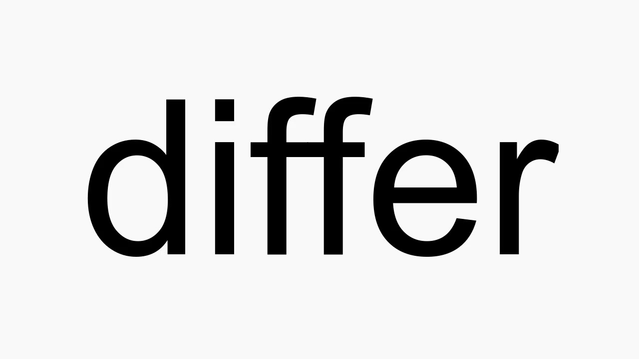 How to pronounce differ - YouTube