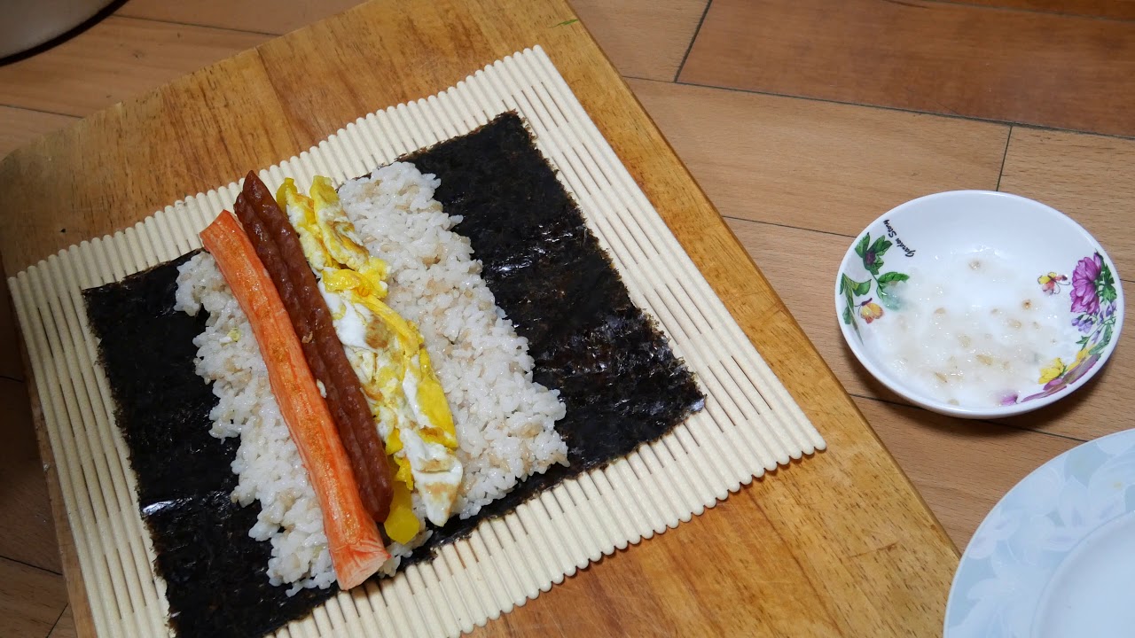 Making gimbap at home originaly !! 4k - YouTube
