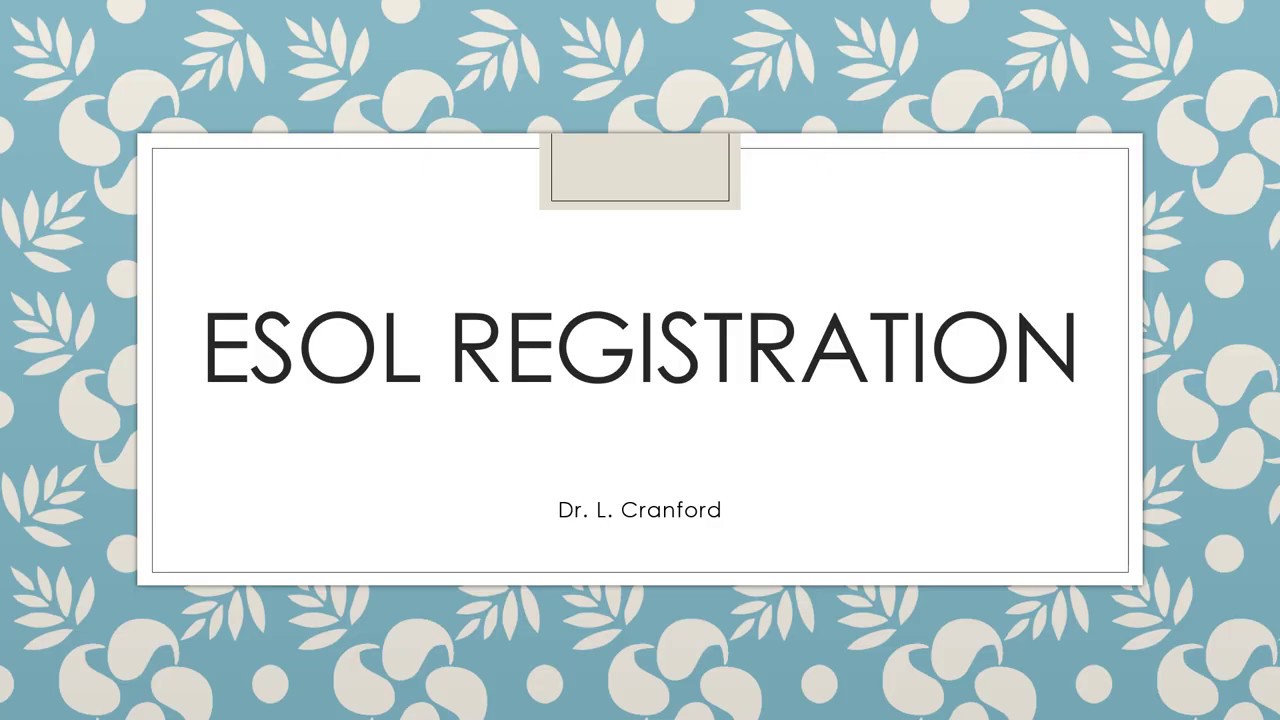 ESOL Registration - YouTube