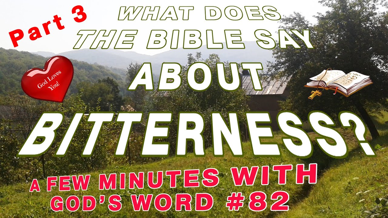 Bible Verses About Bitterness. Part 3 | Christian Meditations with God ...