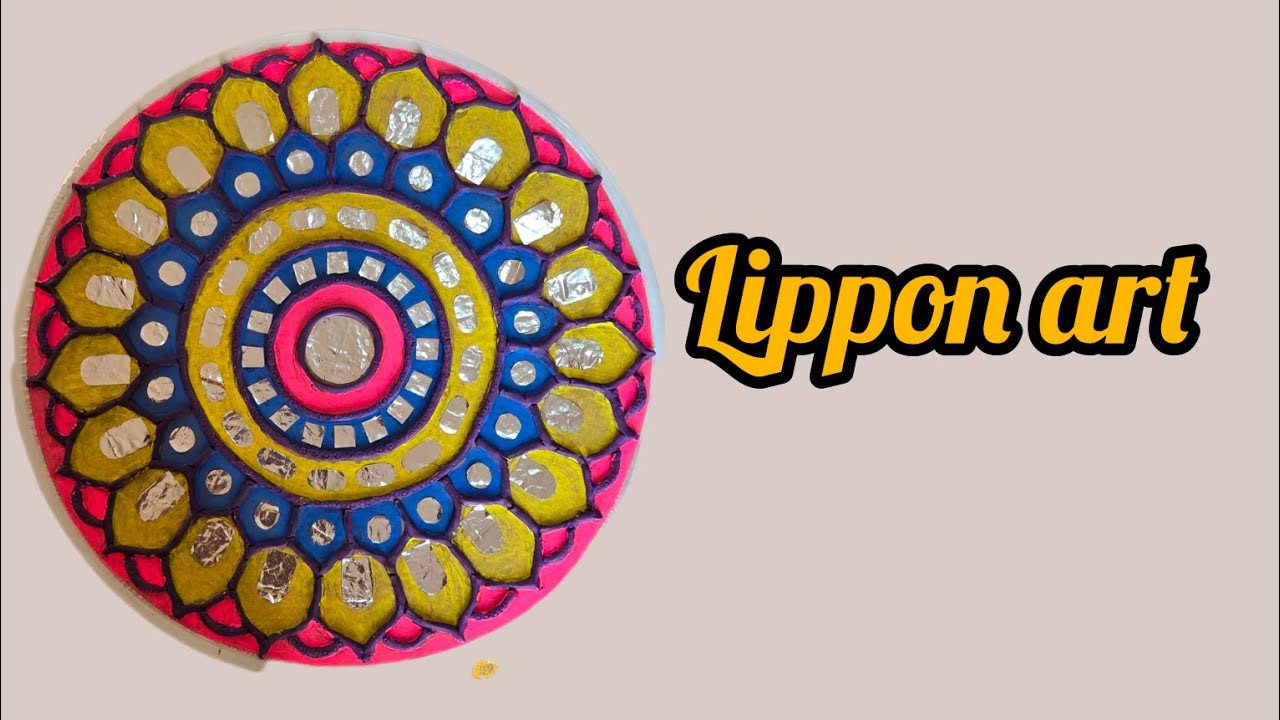 Lippon art work for beginners | Mirror art #artwork #homedecor #artist ...