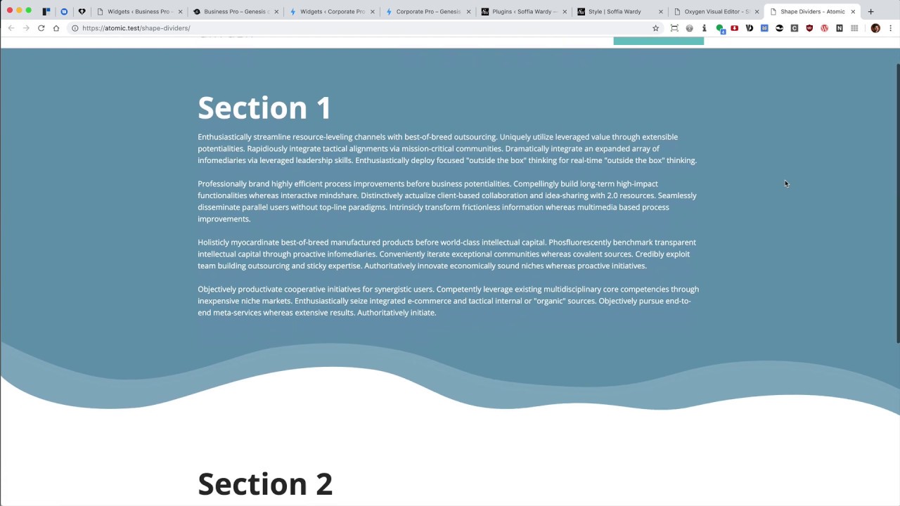 Thrive Architect's Shape Dividers in Oxygen - YouTube