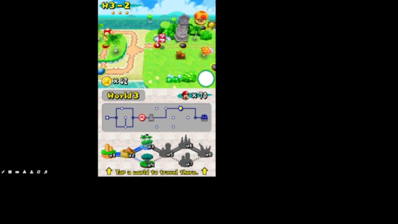 NEW SUPER MARIO BROS DS WORLD 3 LEVEL 1 TO LEVEL 2 - YouTube