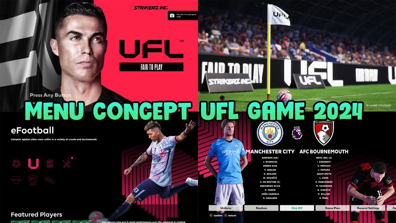 MENU CONCEPT UFL GAME 2024 - PES 2021 & FOOTBALL LIFE 2024 - YouTube