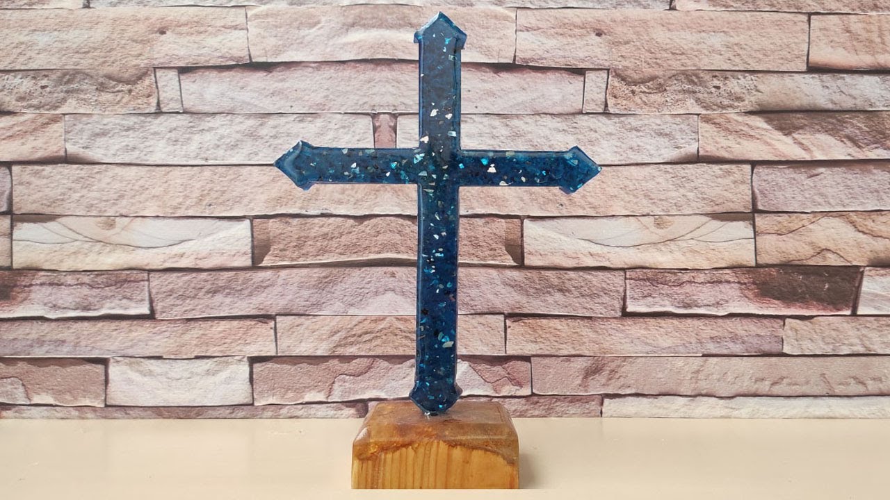 DIY Cross with Epoxy Resin | Resin Art - YouTube