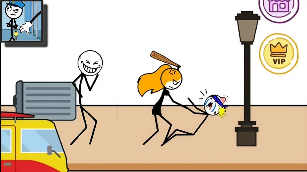 Thief Puzzle || Funny Stickman Brain Puzzle Android Game Play ...