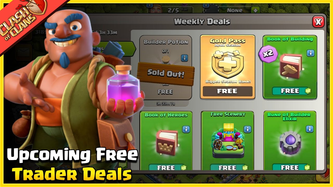 New Update - Upcoming Free Trader Deals Rewards 10th Clash Anniversary ...