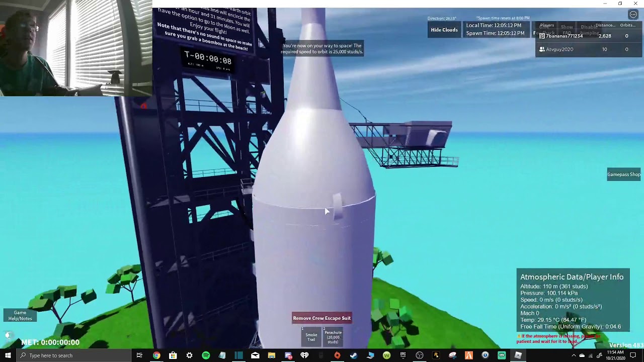 playing SPACE SAILORS Spaceflight & Skydiving Sim( Roblox) (First Video ...