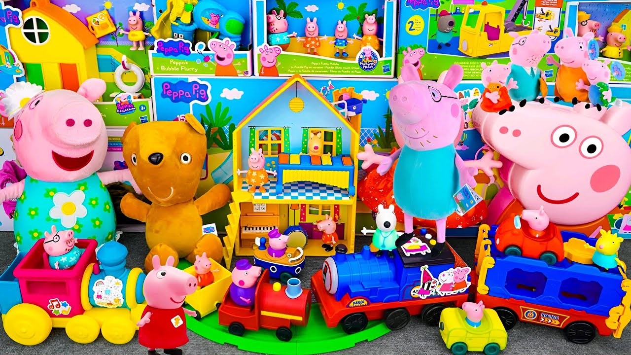 10 Minutes satisfying With unboxing Peppa Pig grandpa Pig's Train And ...