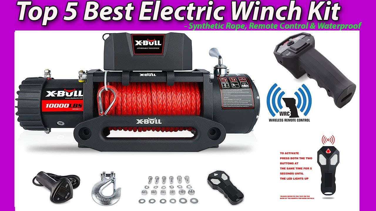 Top 5 Best Electric Winch Kit Synthetic Rope, Remote Control ...