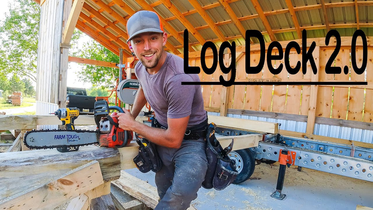 Log Deck for my sawmill. Rebuilding and Making it SO much better ...