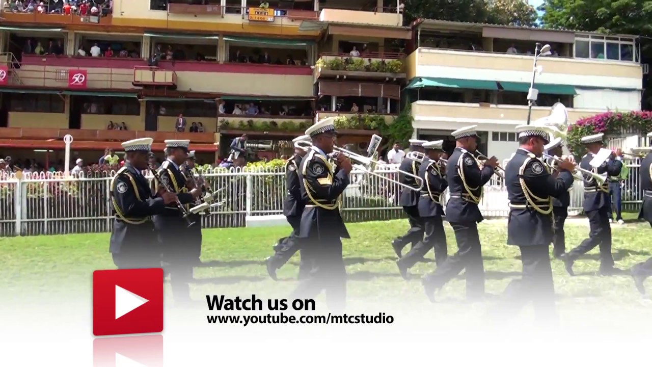 THE AIR MAURITIUS MAIDEN CUP 2017 - MAURITIUS POLICE BAND - YouTube