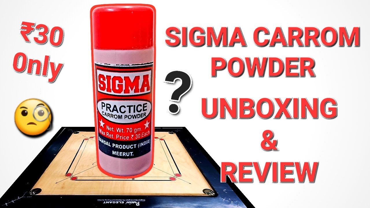 SIGMA CARROM POWDER Unboxing & Review | AkS Carrom. - YouTube