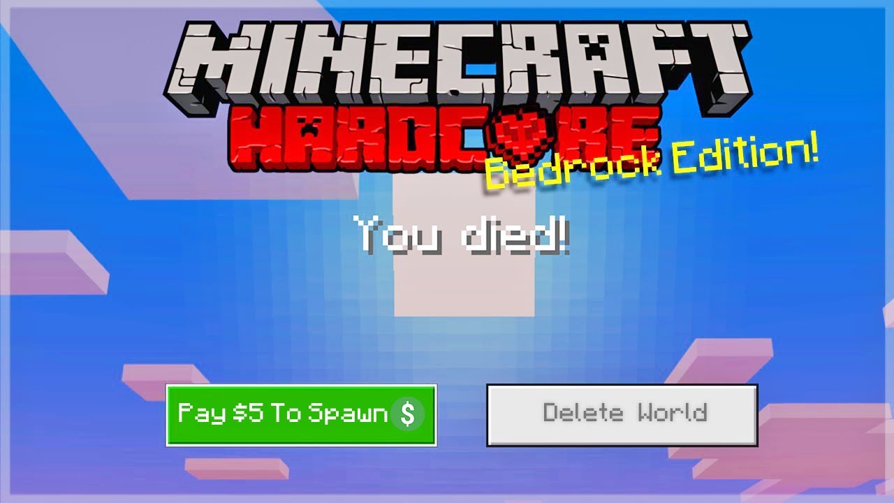 I PAID FOR MINECRAFT HARDCORE MODE ON BEDROCK EDITION YouTube i-paid-for-minecraft-hardcore-mode-on-bedrock-edition-youtube