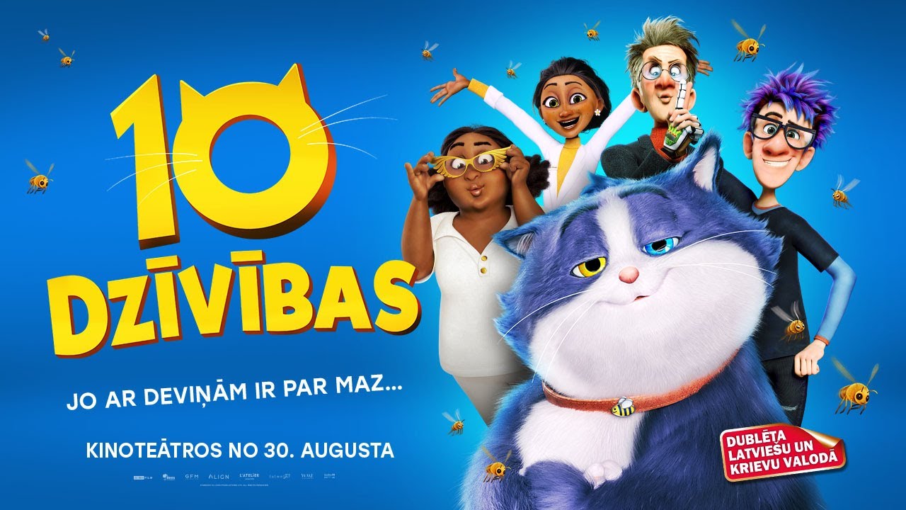 Latviski dublēta animācijas filma visai ģimenei "10 dzīvības" - kino no ...