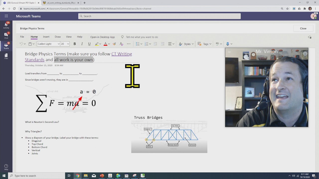 5 Bridge Vocab/Diagram Assignment Help- Mr. Vinson Computech Middle ...