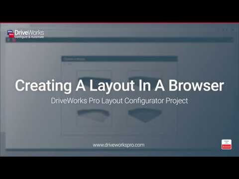 Configuring a Layout in a Browser with DriveWorks Pro - YouTube