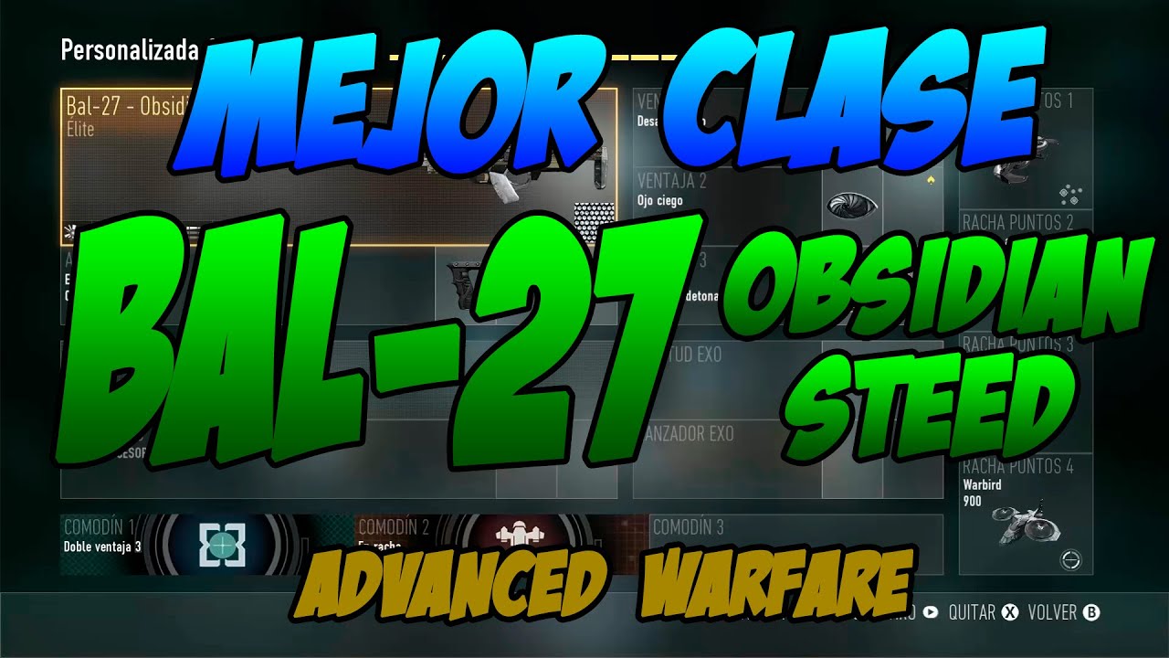 mejor clase bal27 obsidian steed CoD AW - YouTube
