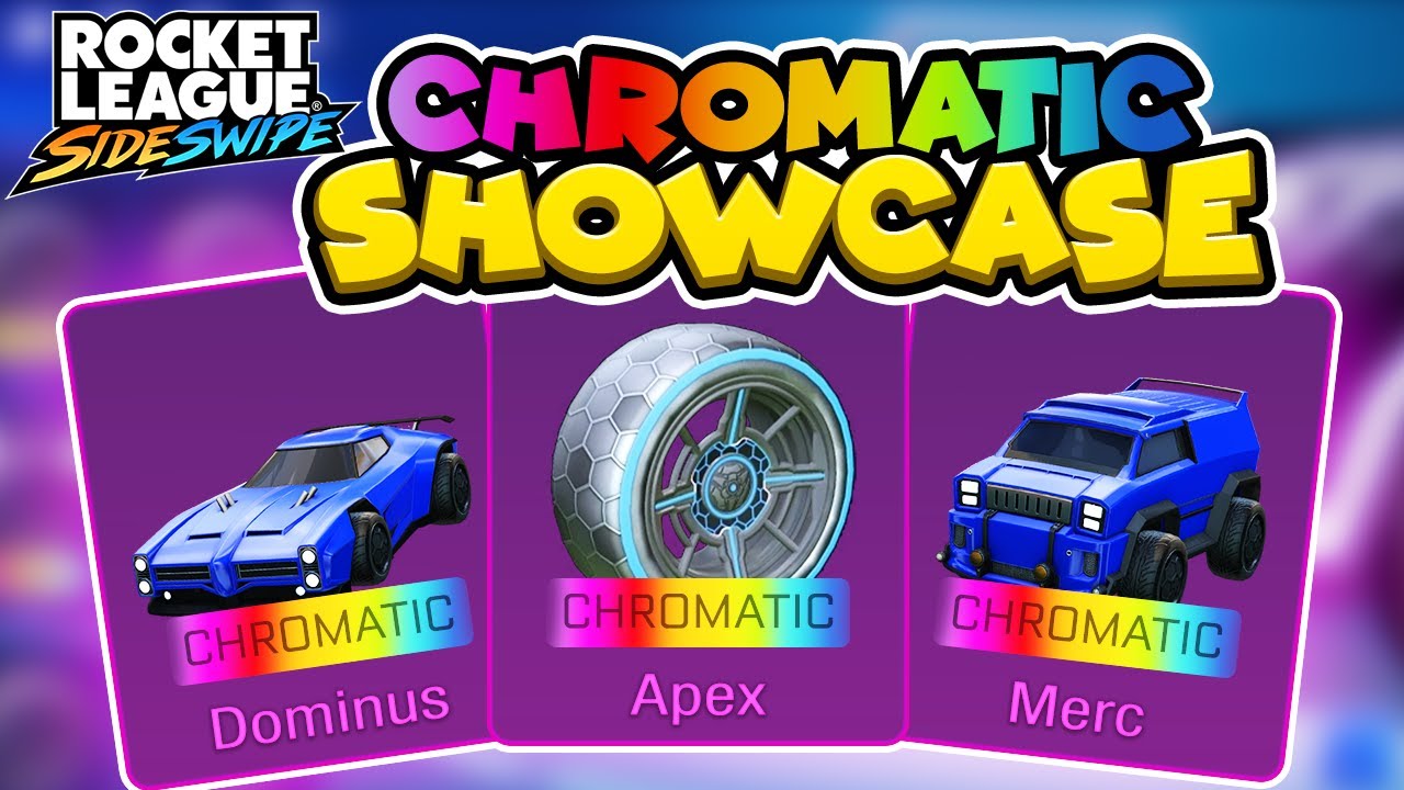 The first ever CHROMATIC SHOWCASE in Rocket League Sideswipe - YouTube