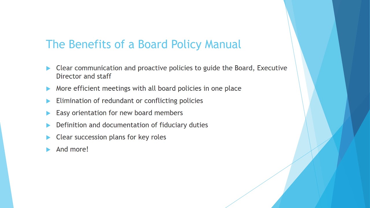 The Board Policy Manual Explained - YouTube