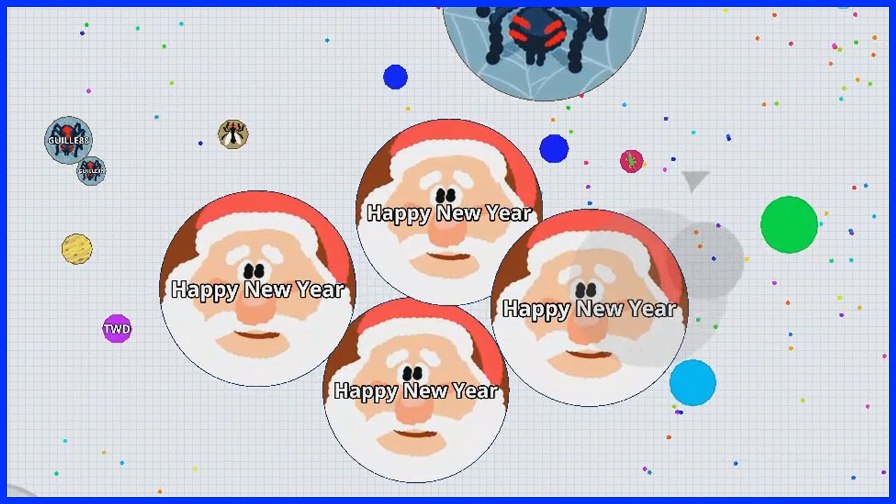 Happy NEW Year 2016 lovers AGARIO with Santa skin! My New record 33 320 ...
