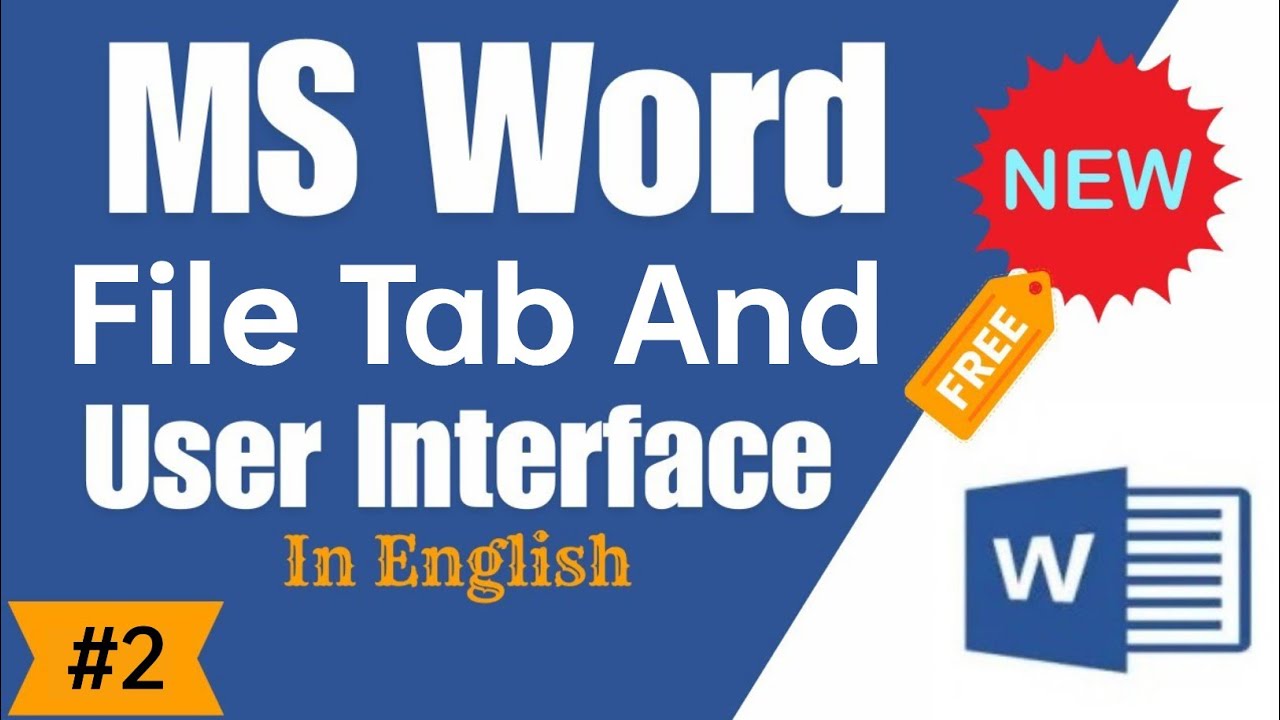 Learn Microsoft Word File Tab in English || how to use Microsoft Word ...