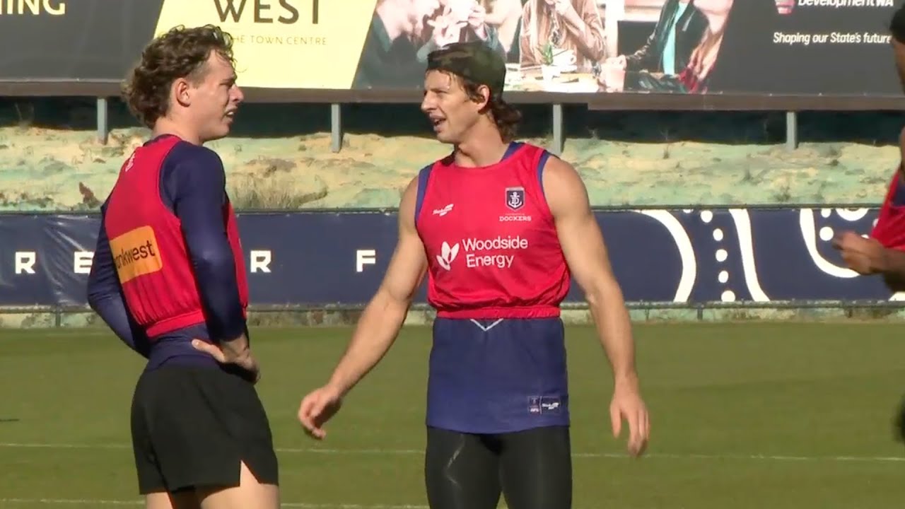 Nat Fyfe Mic'd up at training | 7 News - YouTube