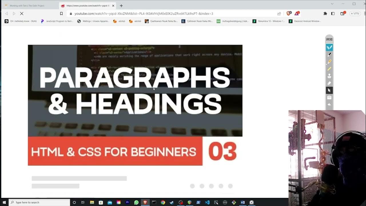 The Odin Project - HTML Foundations - Working with Text - YouTube