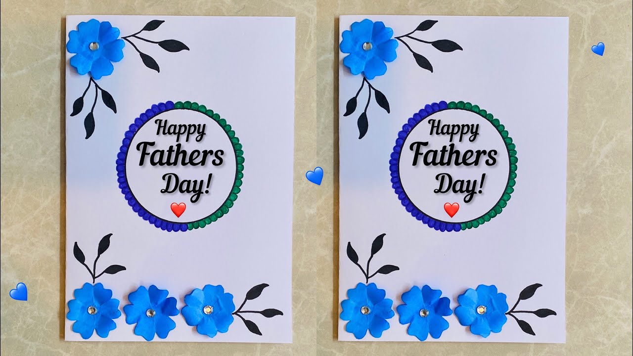 🥰Best White Paper FATHERS DAY card🥰 Easy DIY Fathers Day Card😍/ White ...