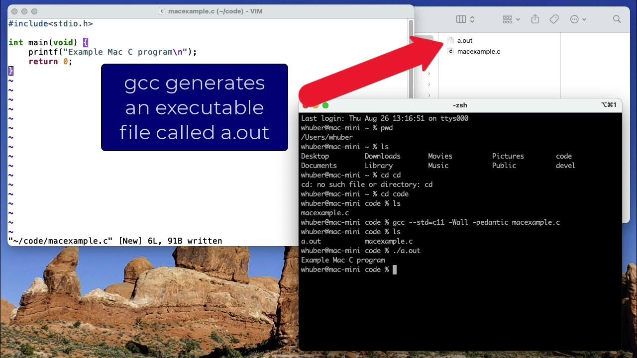 MacOS - Compiling C Code on the Command Line - YouTube