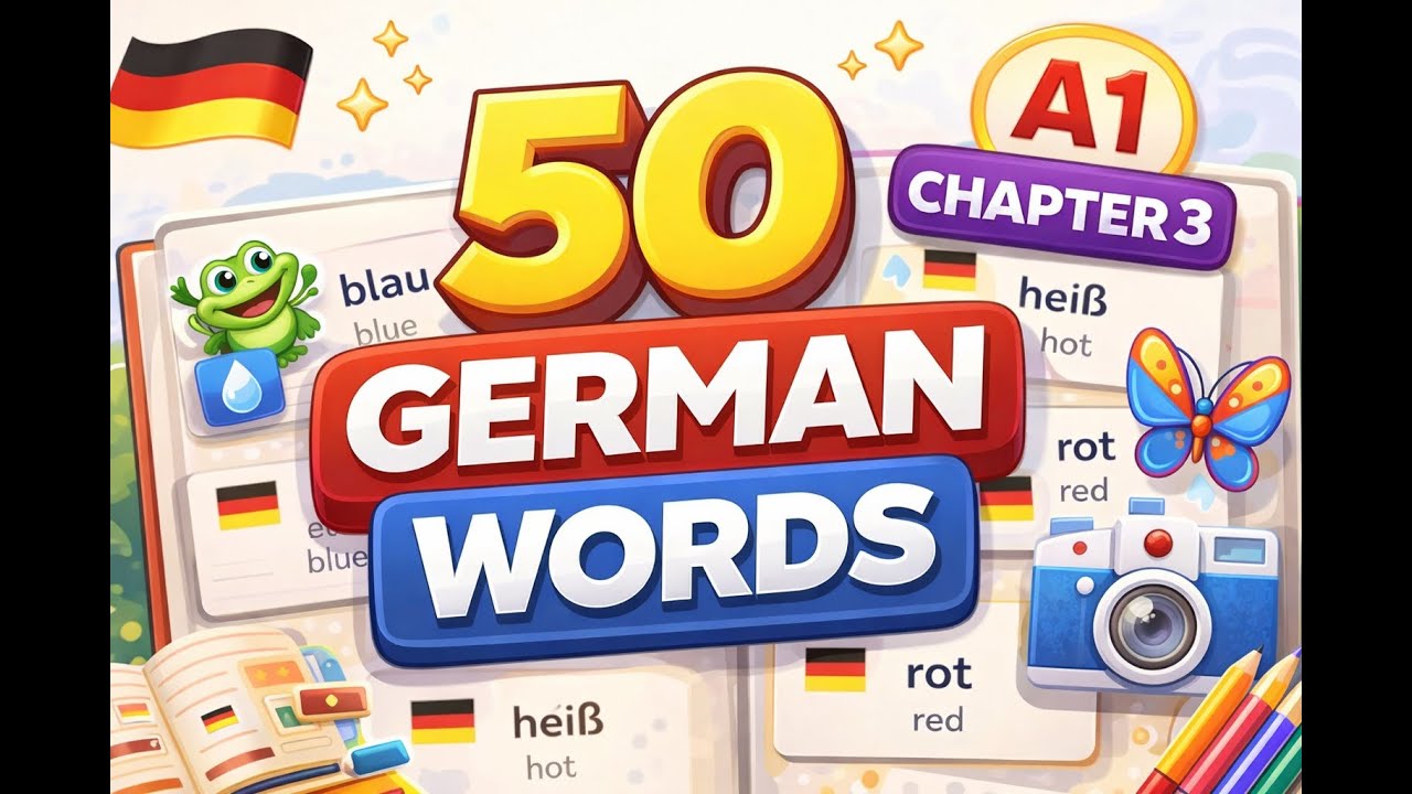 50 German Words You MUST Know German A1 | Daily Speaking Vocabulary ...