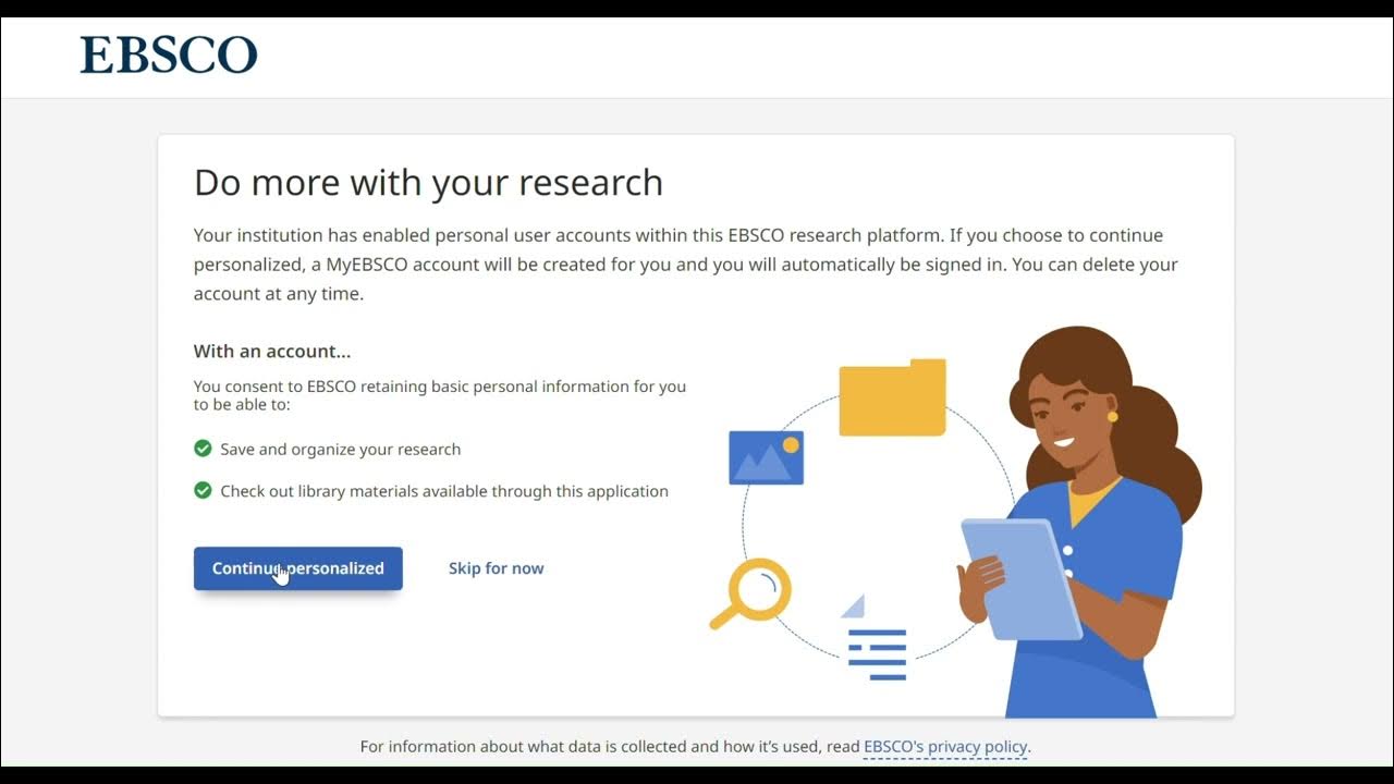 How to create an Ebsco Research Account - YouTube