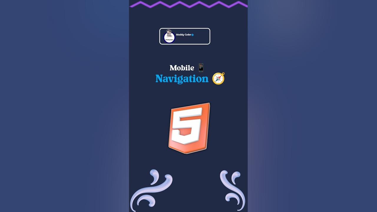Mobile Navigation Bar Using Html Css With Free Source Code Shorts Foryou Maddycoder Coding