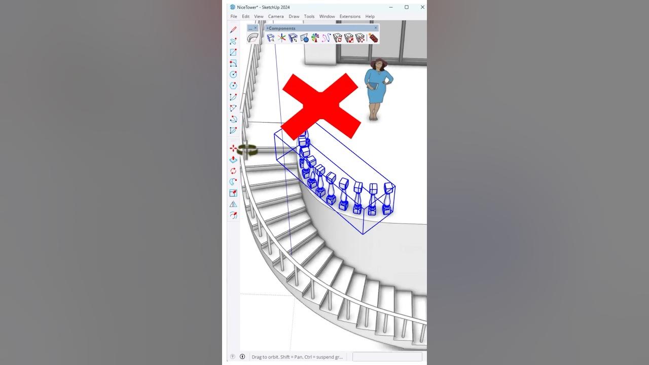 Learn how to create curved handrails effortlessly in SketchUp with the SketchPlus plugin! # ...