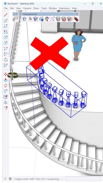 Learn how to create curved handrails effortlessly in SketchUp with the SketchPlus plugin! # ...