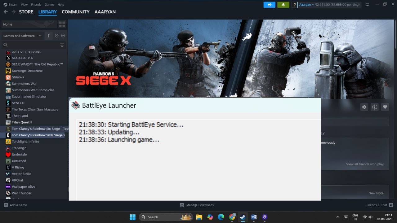 How to Fix Rainbow Six Siege X BattlEye Launcher Error Failed To Start ...