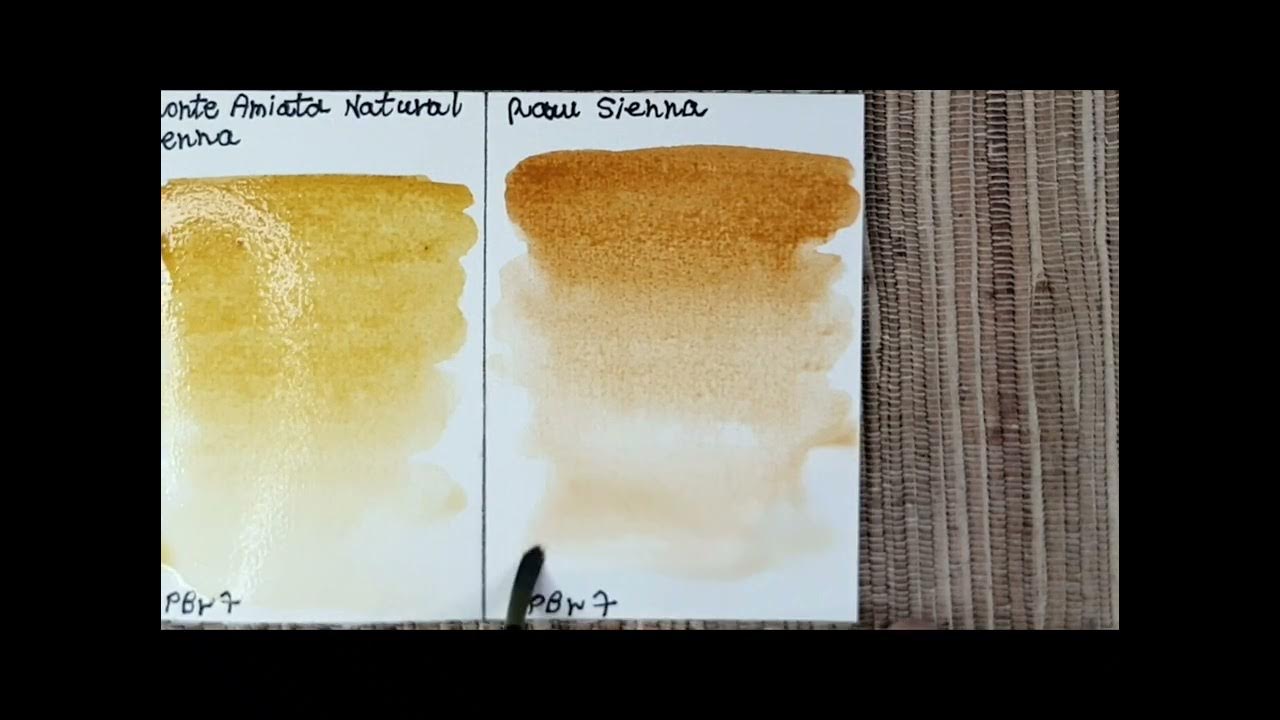 Daniel Smith ochre watercolors: PY42 and PY43 - YouTube