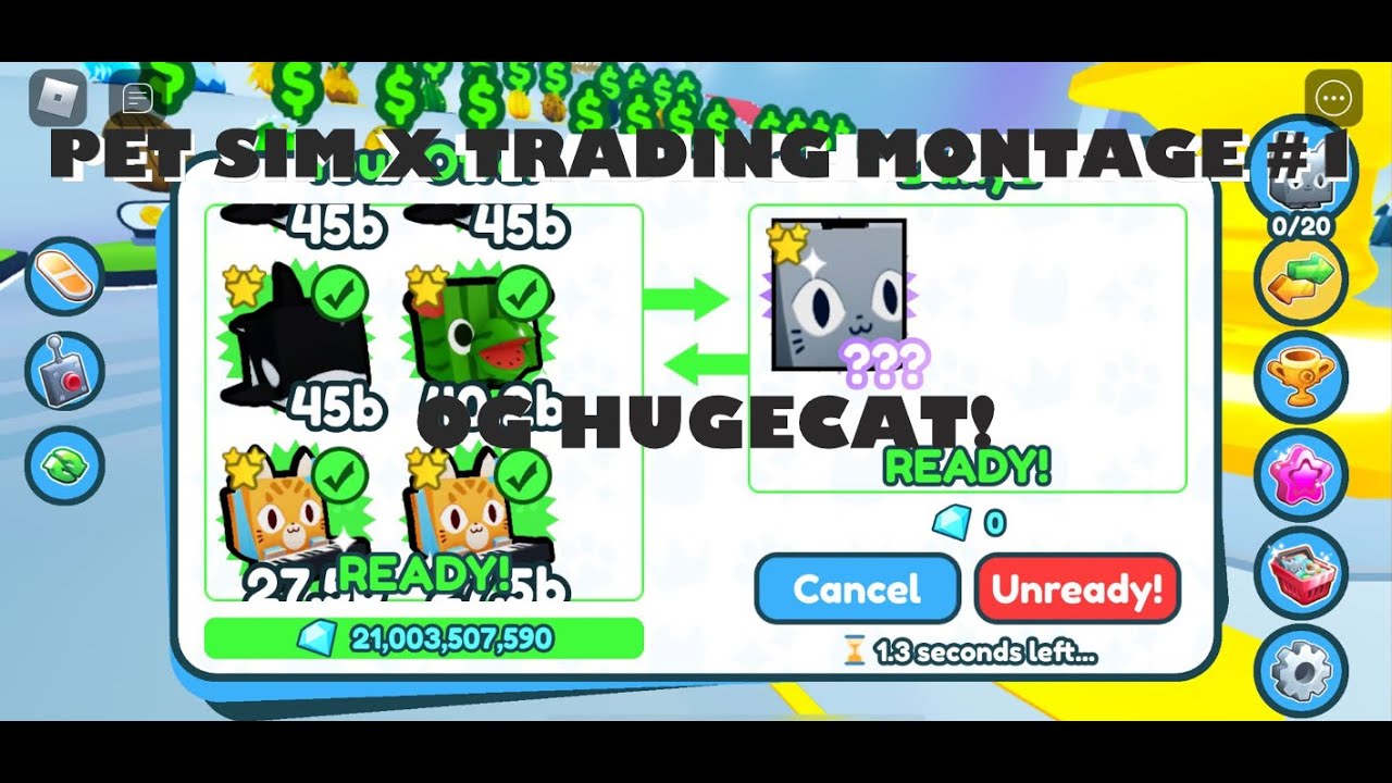 PET SIMULATOR X TRADING MONTAGE #1 *OG HUGECAT*! - YouTube