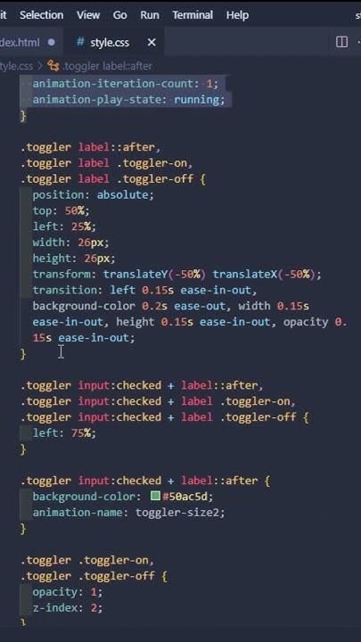Make Toggle In HTML And CSS #shorts - YouTube