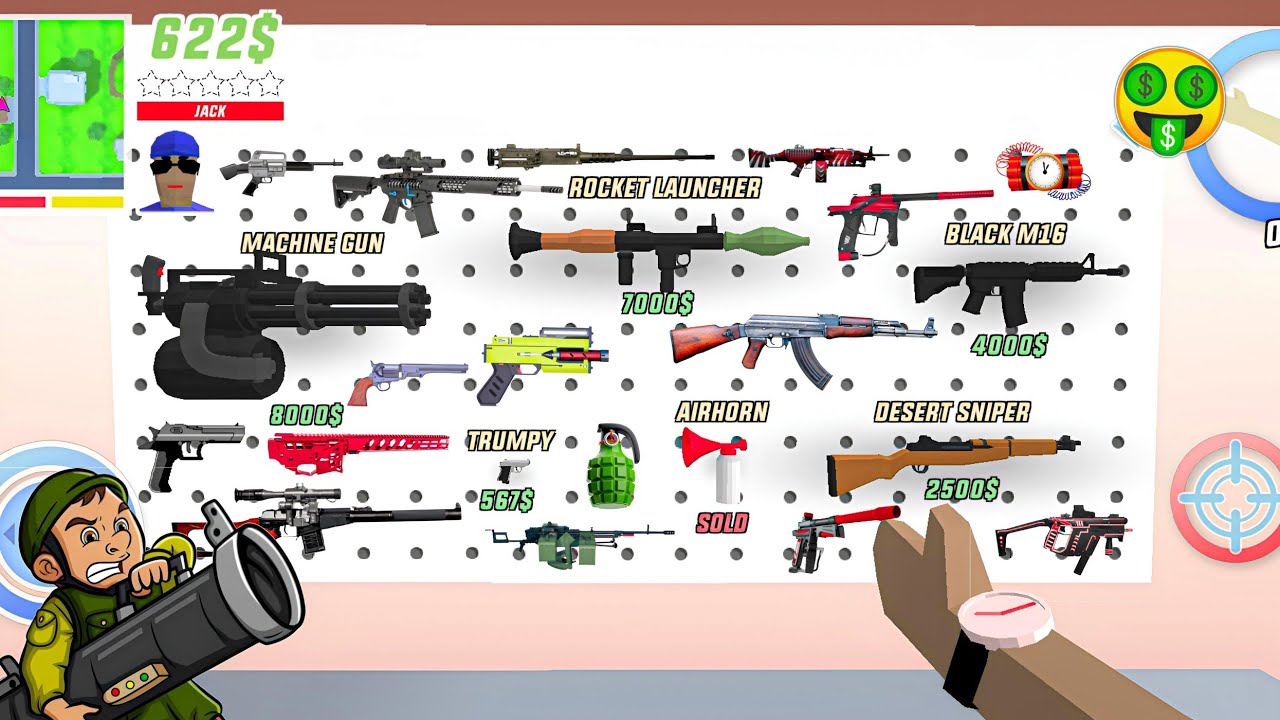 dude theft wars all weapons | all gun in dude theft wars - YouTube